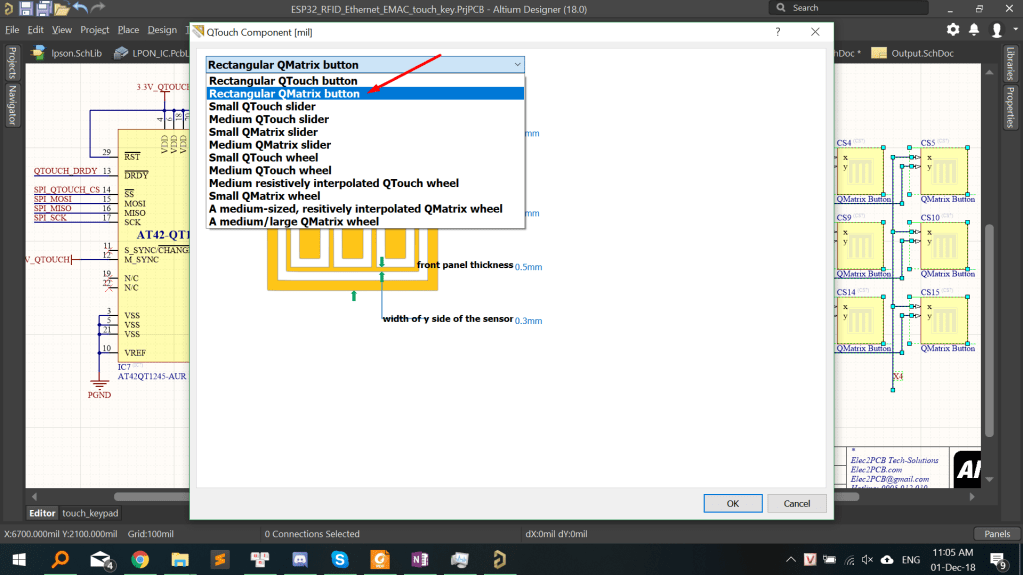 Cảm biến điện dung QTouch của Atmel và sự hỗ trợ của Altium trong việc ...