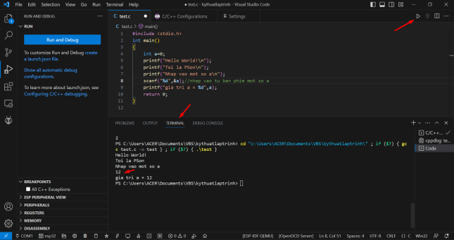 Hướng dẫn lập trình C trên Visual Studio Code – Giáo dục trực tuyến ...